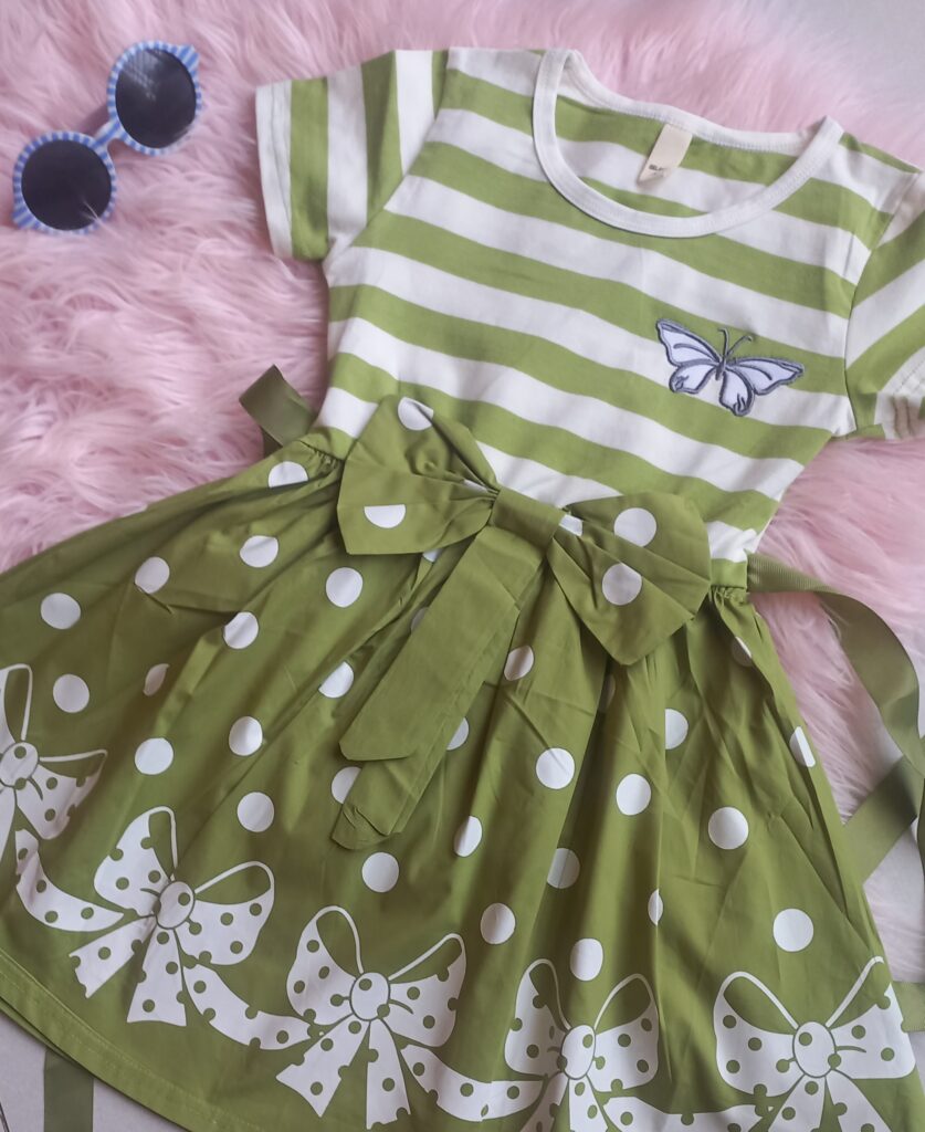 Pear green frock - Safa's Collection